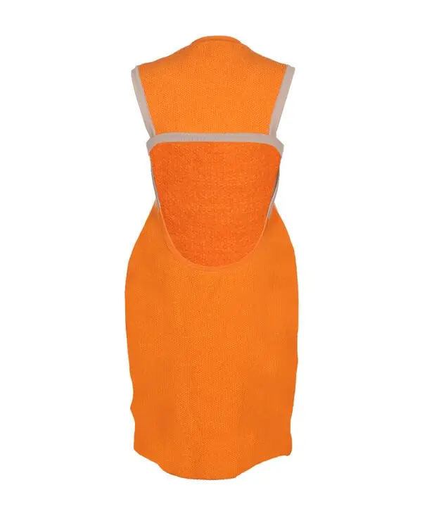 Jacquemus Sleeveless Knit Mini Dress With Contrast Trim