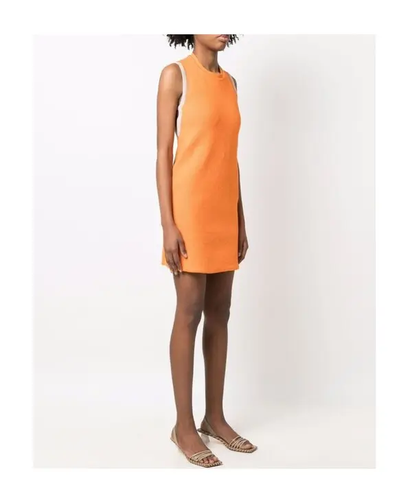 Jacquemus Sleeveless Knit Mini Dress With Contrast Trim