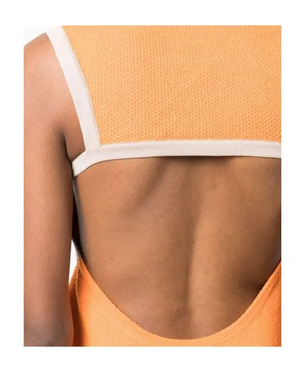 Jacquemus Sleeveless Knit Mini Dress With Contrast Trim