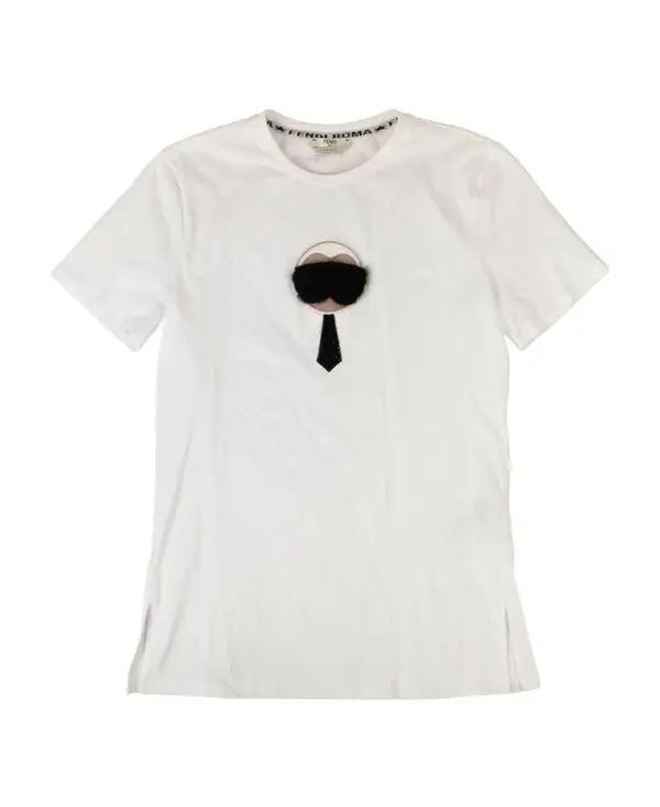 Fendi X Karl Lagerfeld T-shirt With Round Neck - White