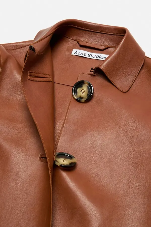 Acne Studios Single-breasted Leather Coat