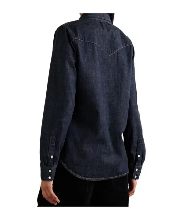 NILI LOTAN Long-sleeved Denim Shirt
