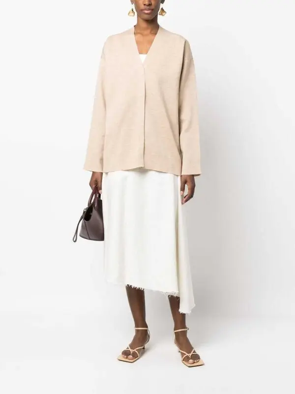 Fendi V-neck Cardigan With Ff Pattern Lining