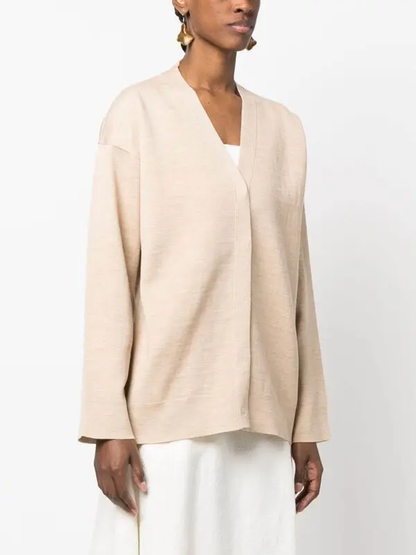Fendi V-neck Cardigan With Ff Pattern Lining