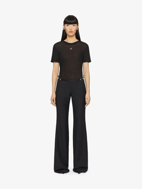 Givenchy Voyou Flare Tailored Pants In Wool And Mohair