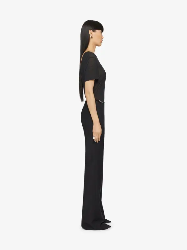 Givenchy Voyou Flare Tailored Pants In Wool And Mohair