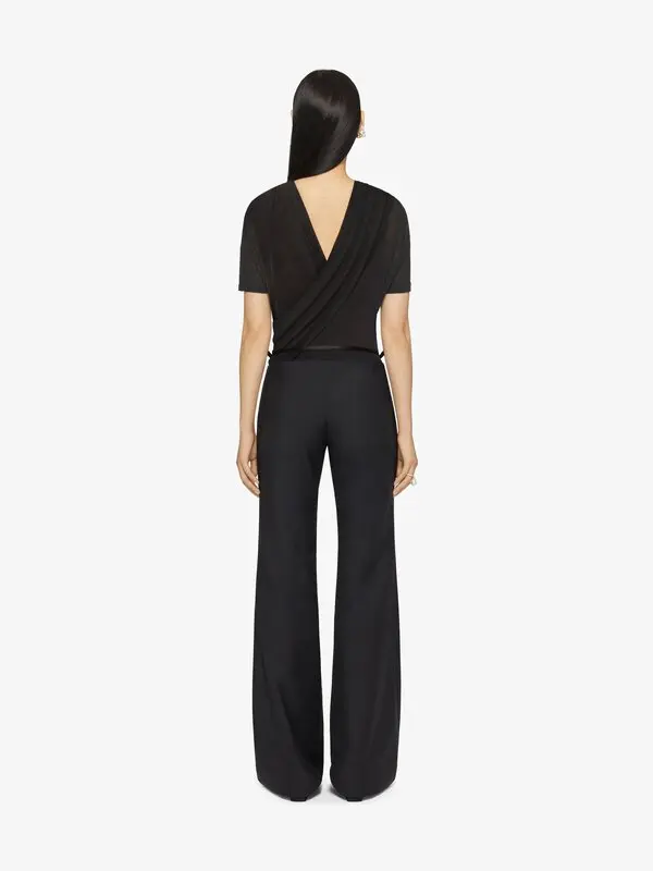 Givenchy Voyou Flare Tailored Pants In Wool And Mohair
