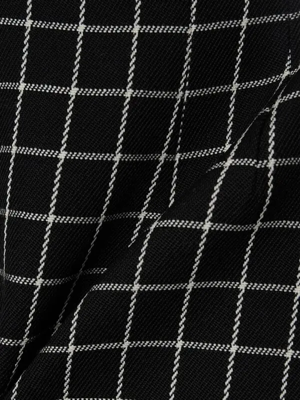 Wardrobe.NYC Checked Mini Skirt - Black