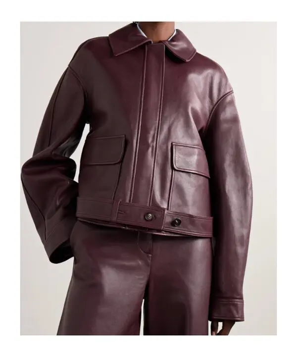 Co Name Belted Leather Jacket