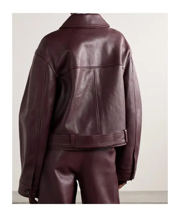 Co Name Belted Leather Jacket