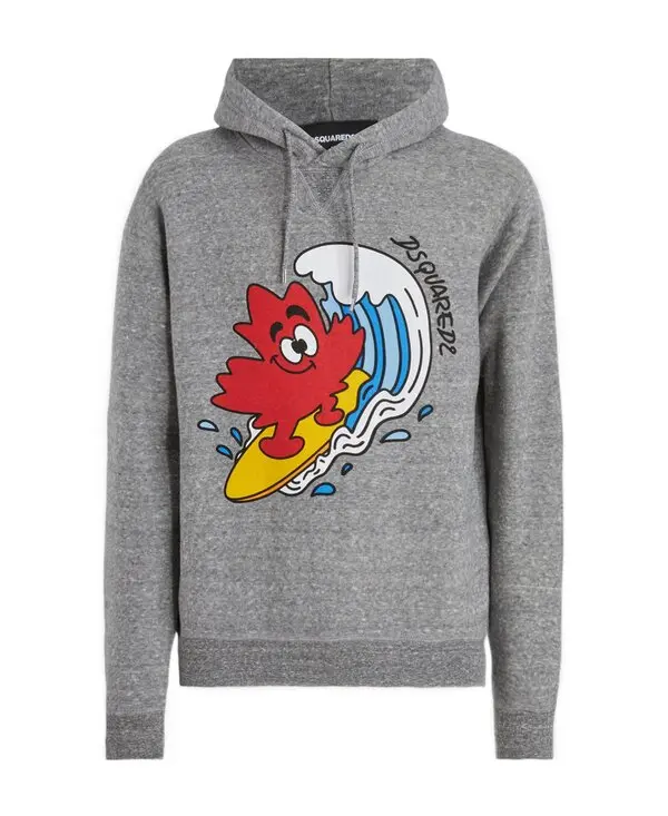 Dsquared2 Graphic Printed Drawstring Hoodie
