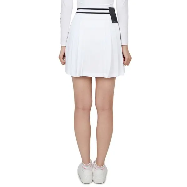 J. Lindeberg Pleated Skirt With Logo Detail - White