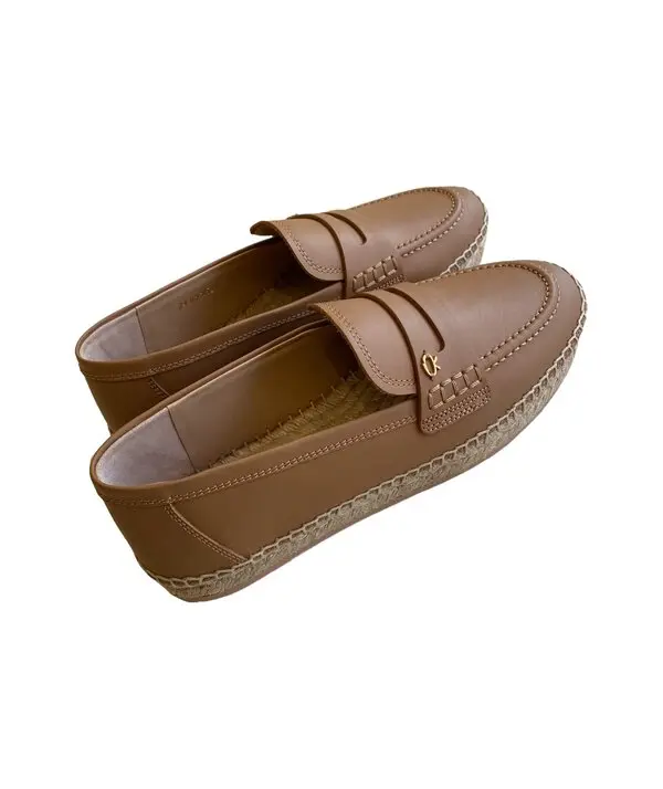 GIANVITO ROSSI Flat Loafers With Stitching Detail