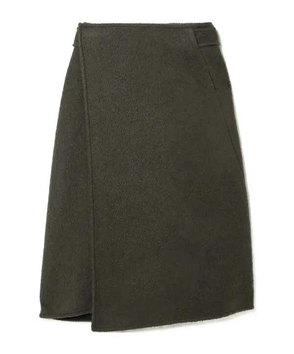 Proenza Schouler Bodhi Wool-blend Bouclé-twill Midi Wrap Skirt - Black