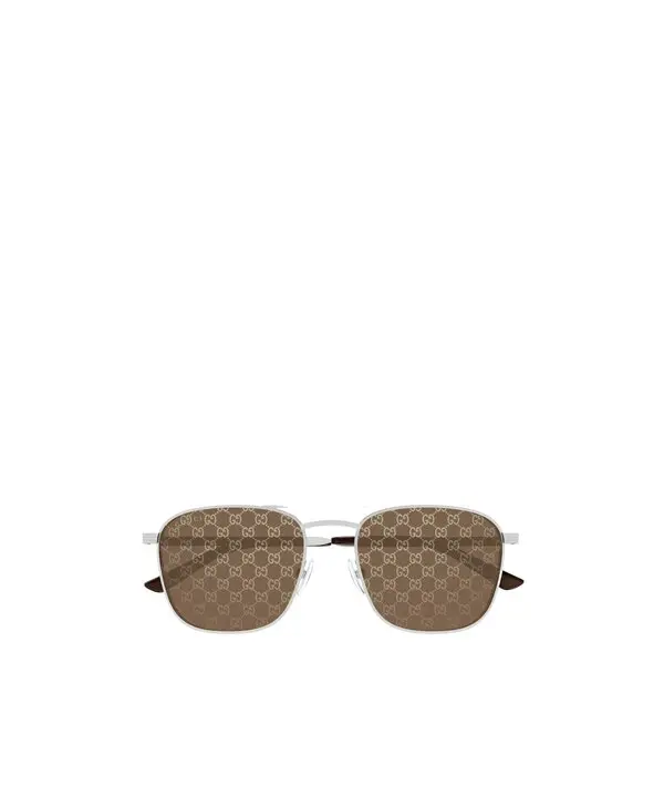 Gucci Square Frame Sunglasses - Matte Silver