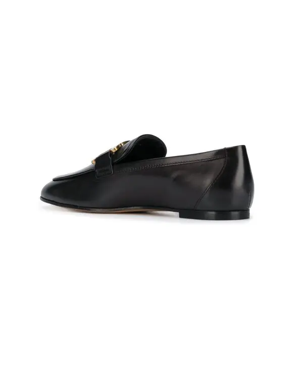 TOD'S Kate Loafers With Logo Plaque - Black