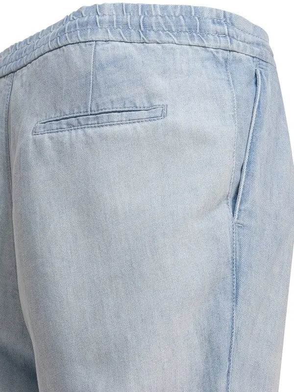 Brunello Cucinelli Drawstring Pleated Trousers - Gray-blue