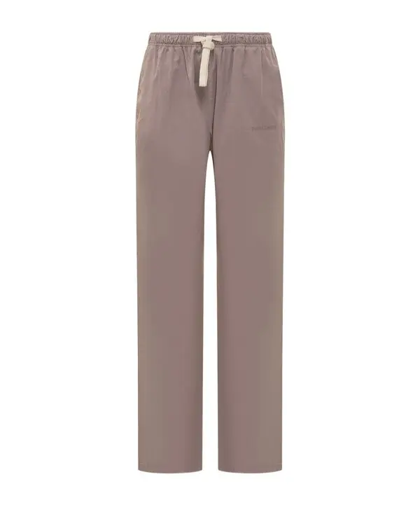 Palm Angels Logo Embroidered Drawstring Pants - Gray