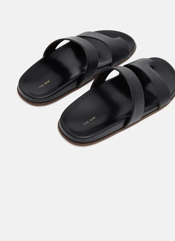 THE ROW Open Toe Slingback Slippers