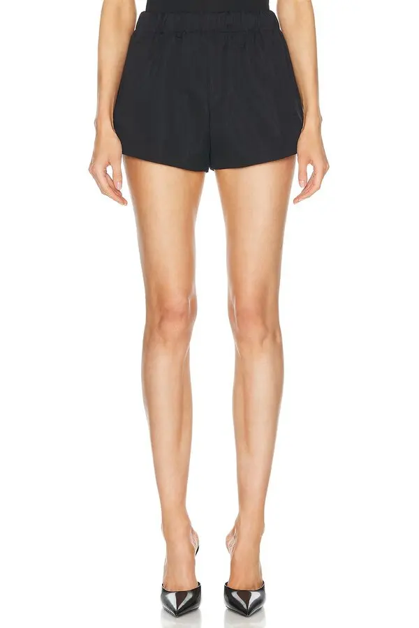 Wardrobe.NYC Mid-waisted Elastic Waistband Super Short Shorts