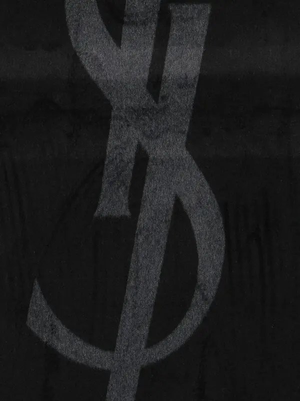 Saint Laurent Logo-jacquard Silk Scarf