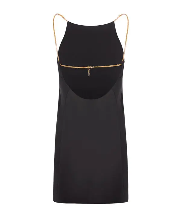 Palm Angels Sleeveless Chain Neck Mini Dress