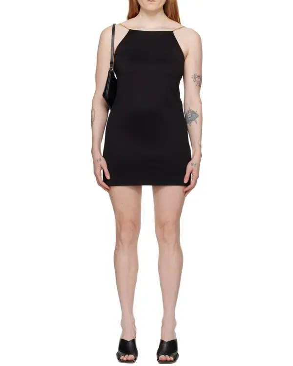 Palm Angels Sleeveless Chain Neck Mini Dress