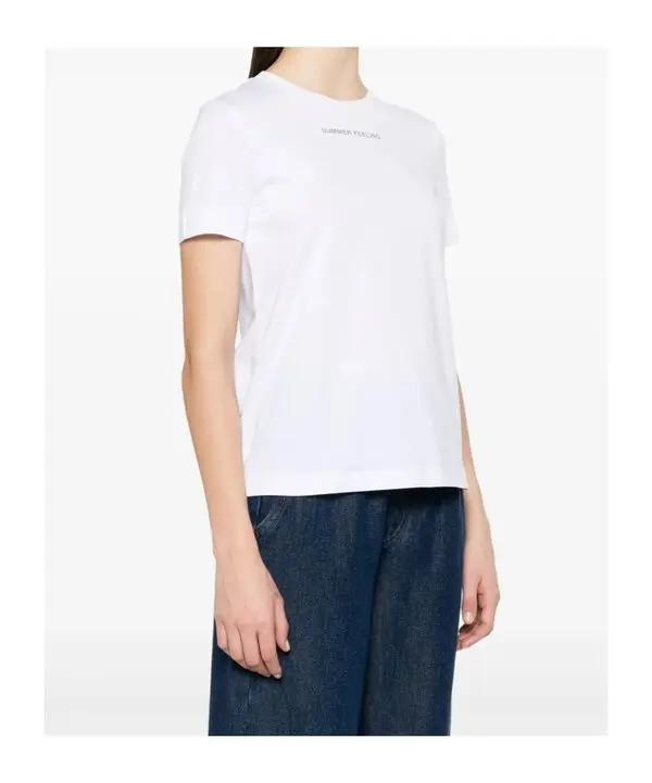 Max Mara Short-sleeved Crewneck T-shirt - White