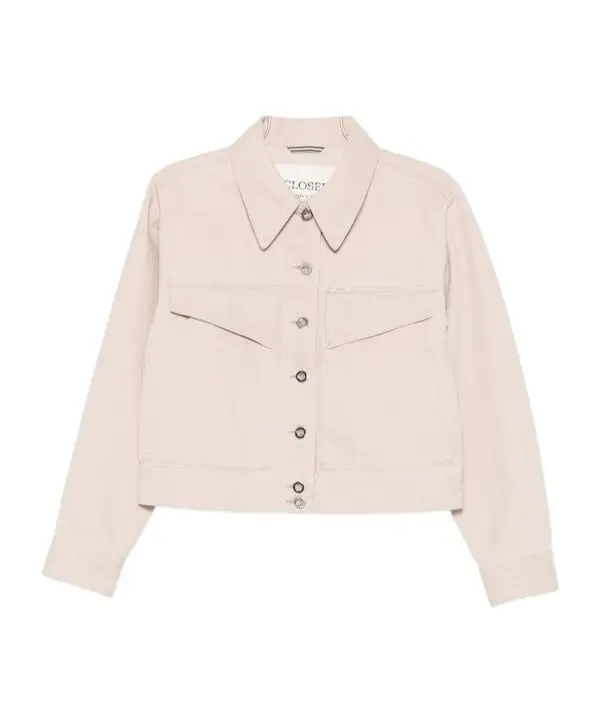Closed Button-fastening Pocket Jacket - Nude