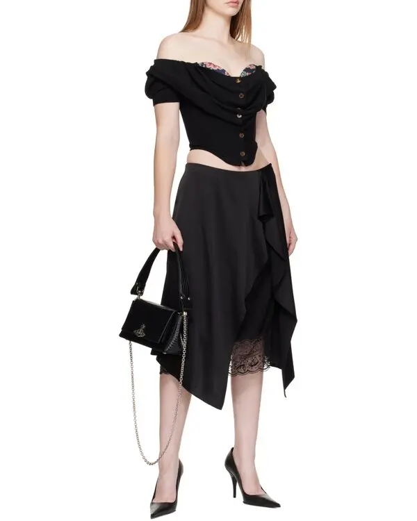 VIVIENNE WESTWOOD Hazel Medium Shoulder Bag - Black