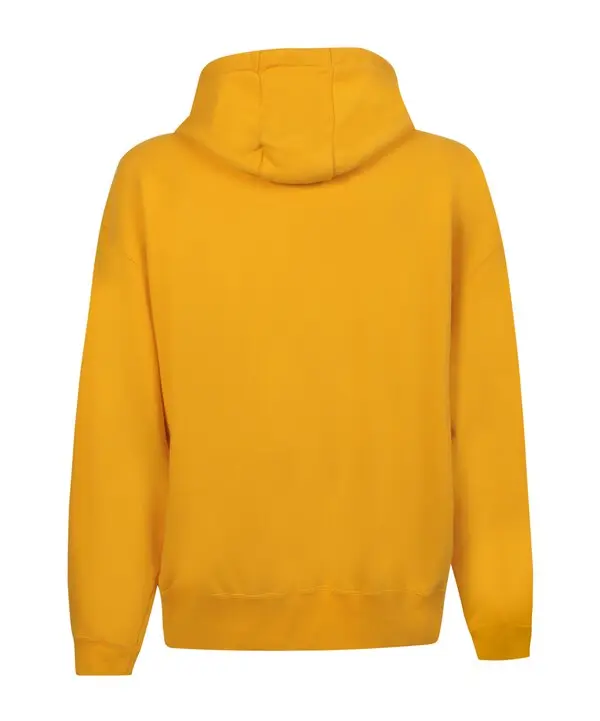 BONSAI Logo Printed Drawstring Hoodie - Orange