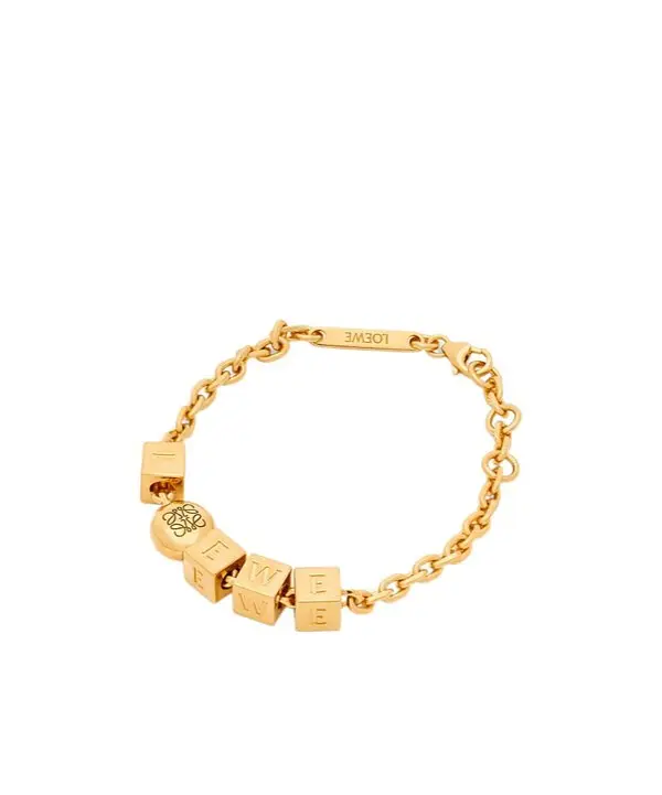 Loewe Pebble Cube Bracelet - Golden