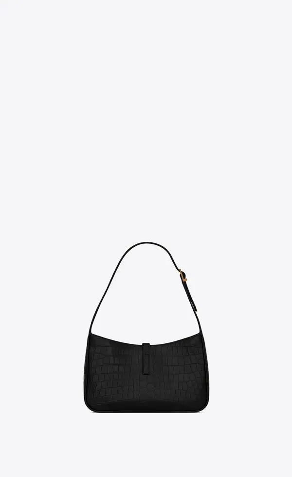 Saint Laurent Le 5 À 7 Embossed Shoulder Bag - Black