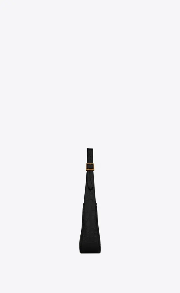 Saint Laurent Le 5 À 7 Embossed Shoulder Bag - Black