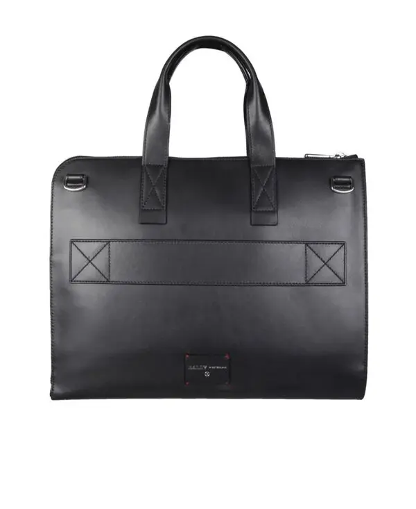 Bally Business Bag With Logo Stripe Detail