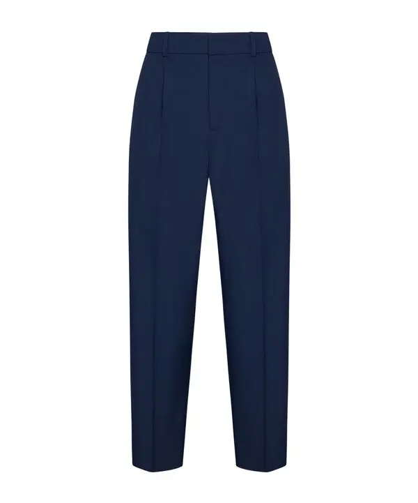 PT TORINO Mid-rise Tailored Wide-leg Trousers