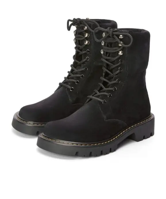 Loewe Sierra Combat Boots In Suede