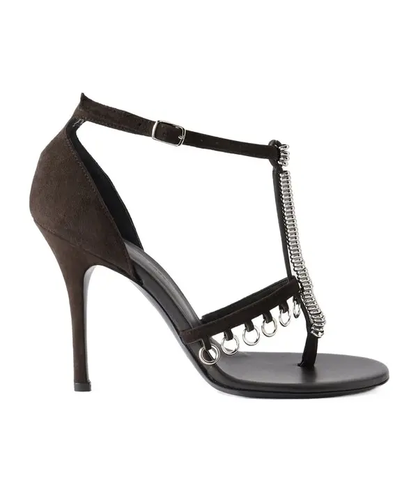 Christopher Esber Embellished Suede Sandals - Black