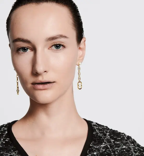 Dior 30 Montaigne Jolie Earrings With Pearl And Cd Signature