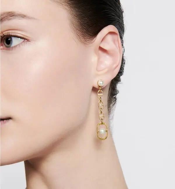 Dior 30 Montaigne Jolie Earrings With Pearl And Cd Signature