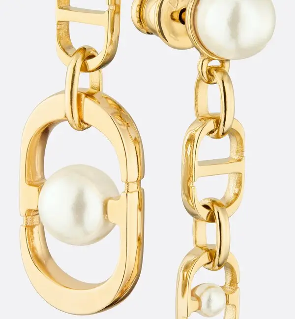 Dior 30 Montaigne Jolie Earrings With Pearl And Cd Signature