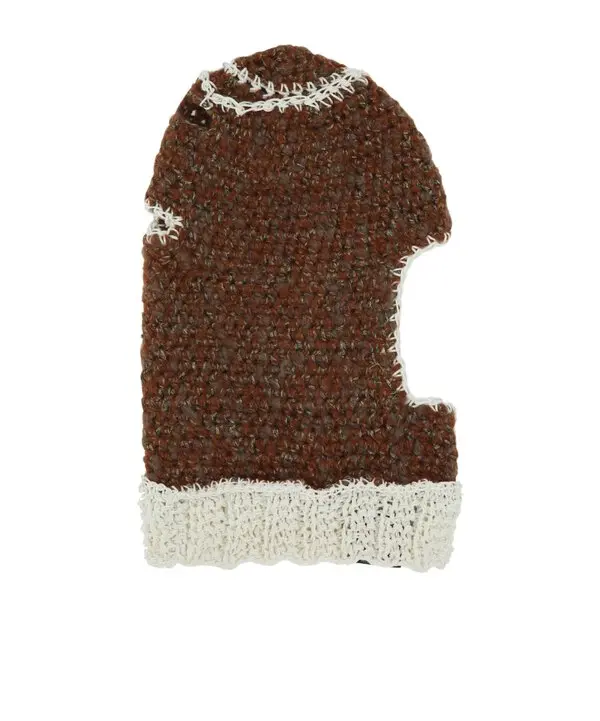 VITELLI Knitted Balaclava Hat - Brown