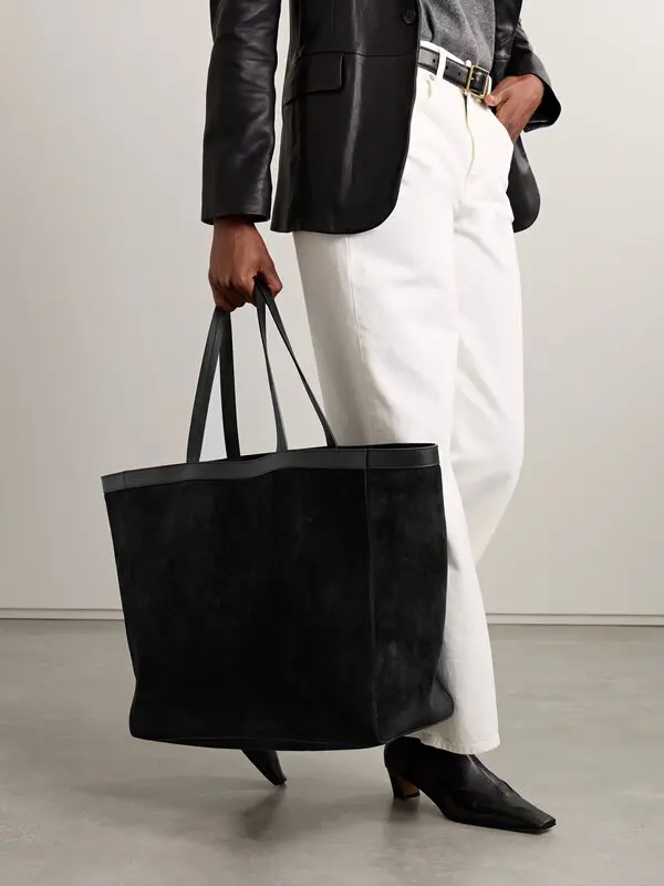 NILI LOTAN Loren Suede Tote - Black