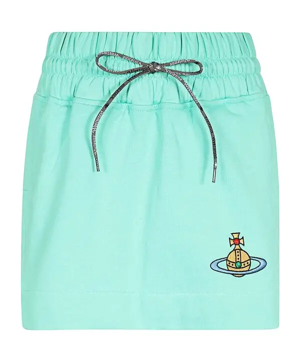 VIVIENNE WESTWOOD Orb Embroidered Mini Skirt - Gray