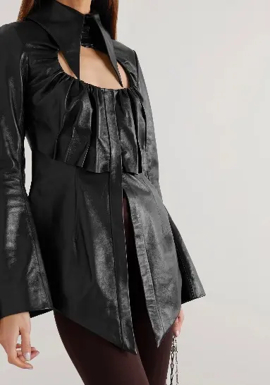 16Arlington Hoguti Openwork Pleated Texture Shirt