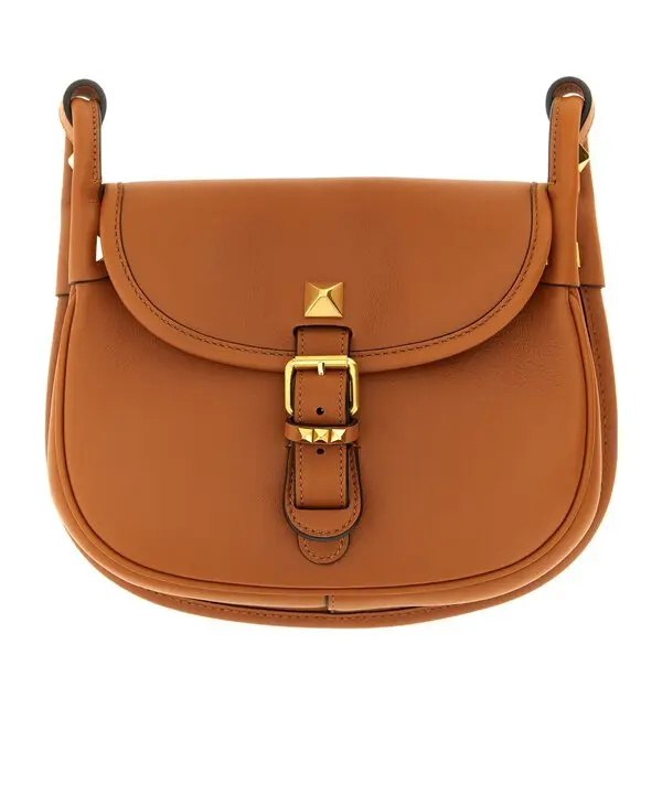 Valentino Garavani Flaneuse One Stud Small Shoulder Bag - Brown