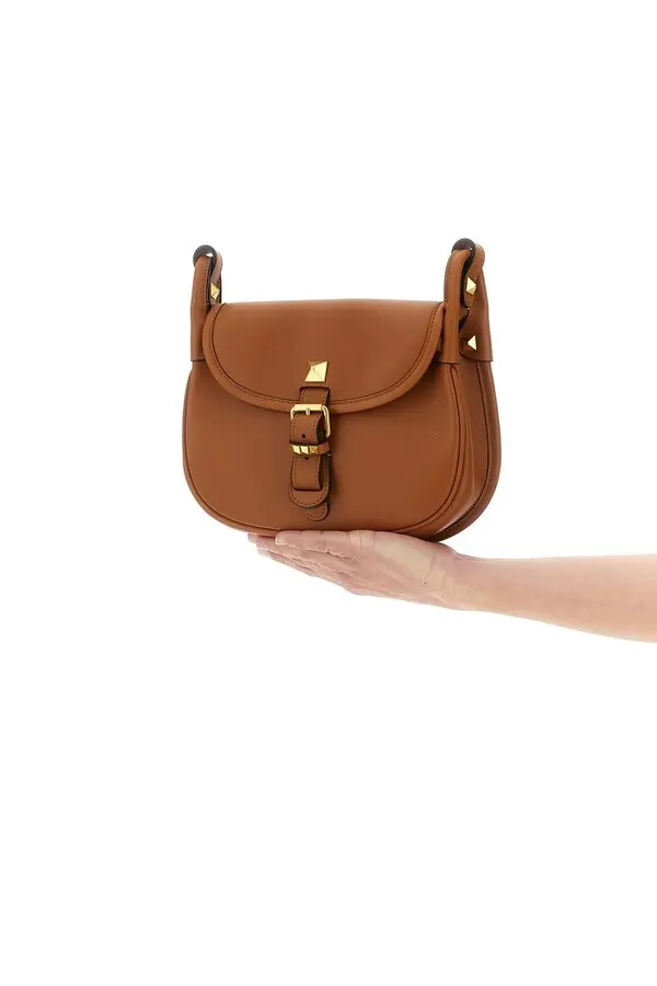 Valentino Garavani Flaneuse One Stud Small Shoulder Bag - Brown