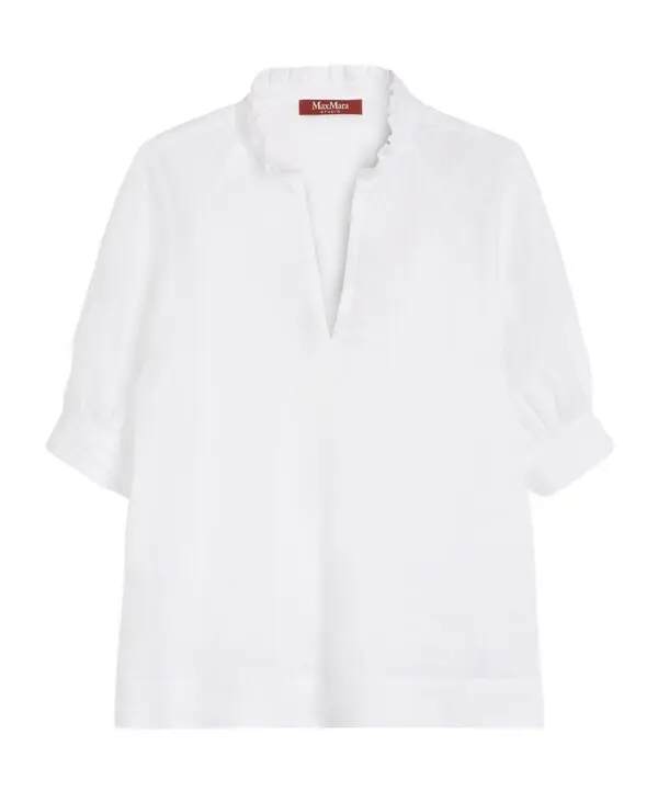 Max Mara Orvieto V-neck Short-sleeved Top - White
