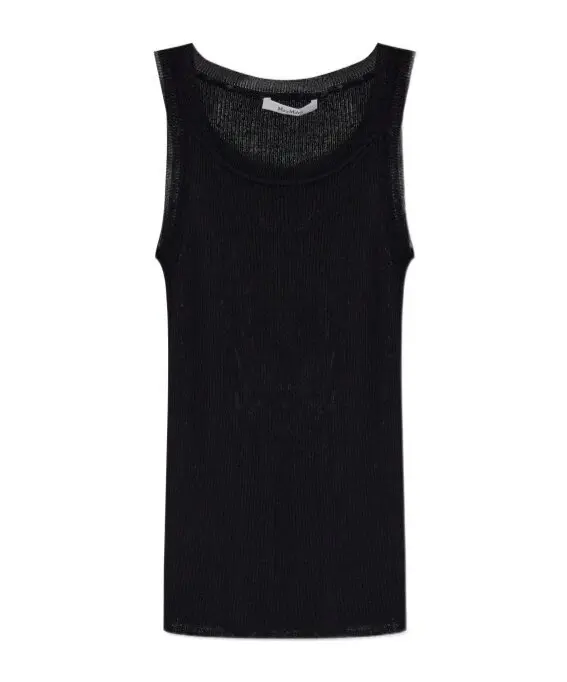 Max Mara Fine-ribbed Tank Top - Black