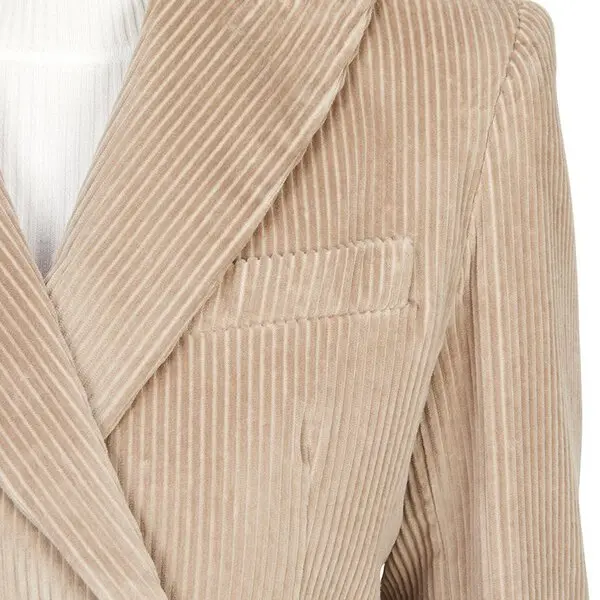 Max Mara Katanga Double-breasted Corduroy Jacket - Sand